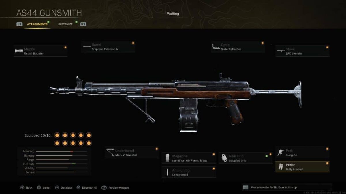 Melhor loadout para AS44 no Warzone