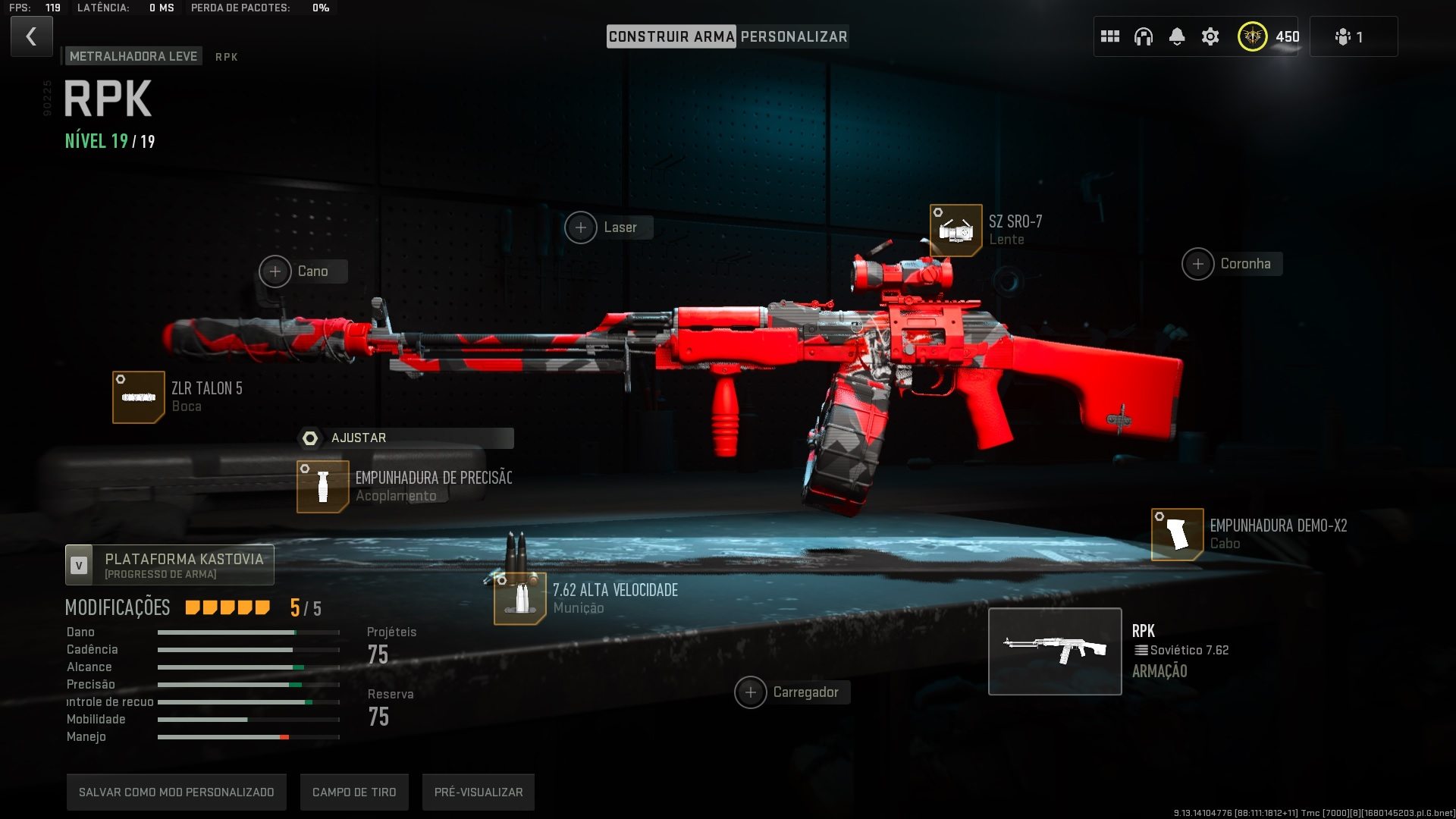 Melhor classe para RPK no Warzone 2.0