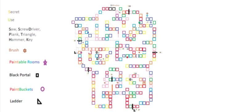 Roblox | Mapa completo de Color or Die