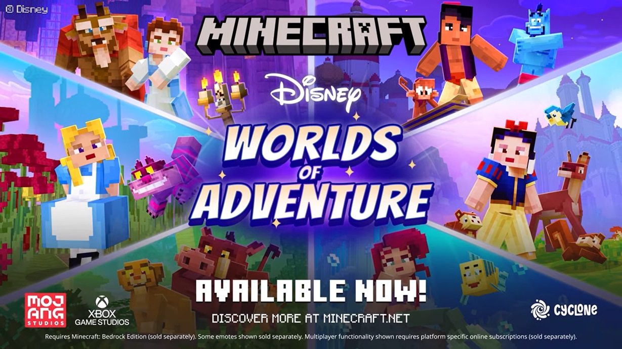 Minecraft x Disney – Novo Conteúdo é lançado no Marketplace do jogo